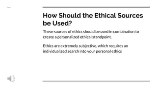 Ethical decision making & application sanction | PPTX | Law