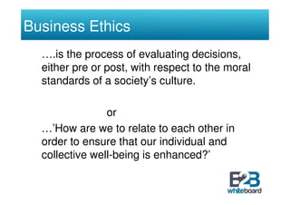 Ethical Decision Making in Business | PDF