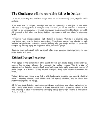 Ethical Design: Why Is It Critical for UX Designers? | DOCX