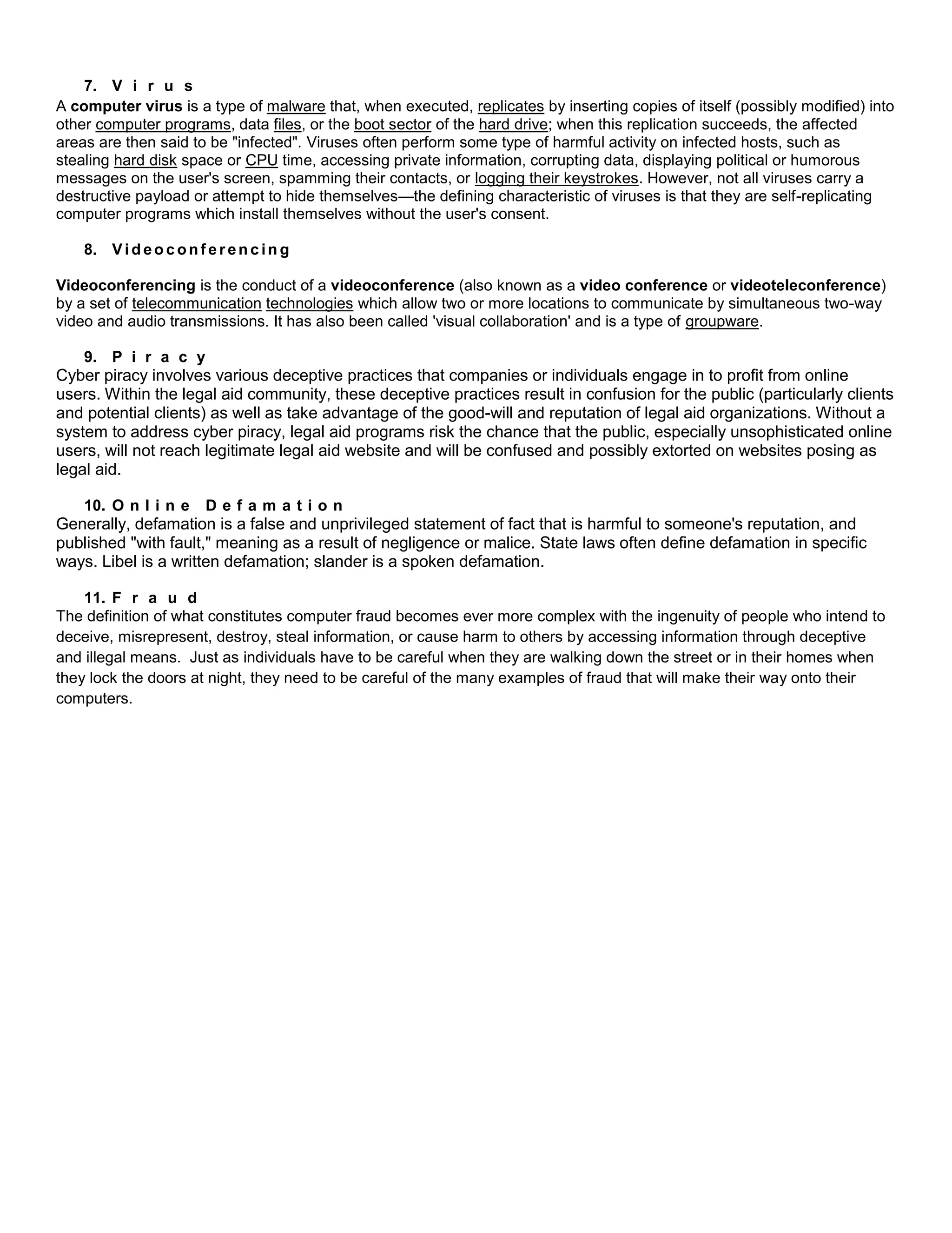 Ethical Dilemma/Issues is Cyberworld | DOCX