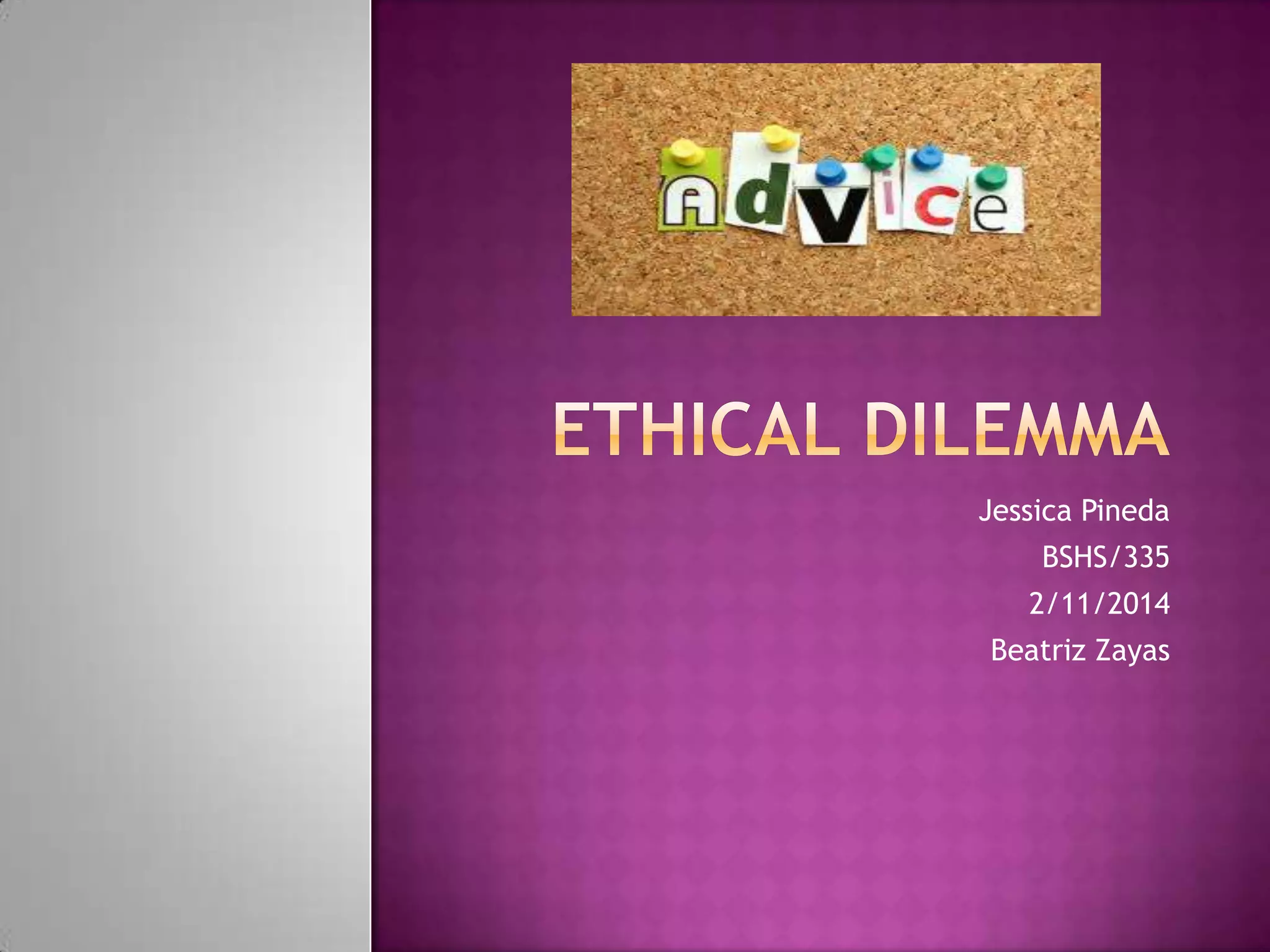 Ethical dilemma | PPT