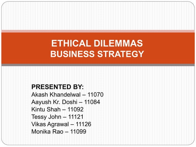 Ethical dilemmas | PPT