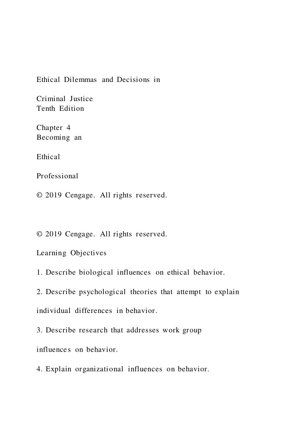 Ethical Dilemmas and Decisions in Criminal JusticeTenth | PDF