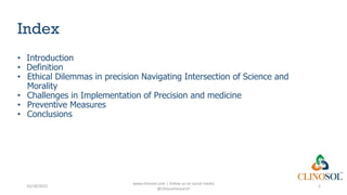 Ethical Dilemmas in Precision Medicine: Navigating the Intersection of ...