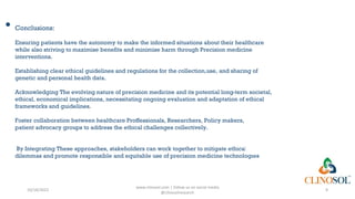 Ethical Dilemmas in Precision Medicine: Navigating the Intersection of ...