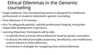 Ethical Dilemmas in the Genomic Counseling.pptx