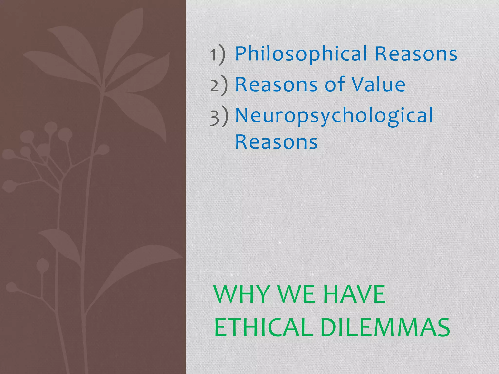 Ethical dilemmas short class | PPT