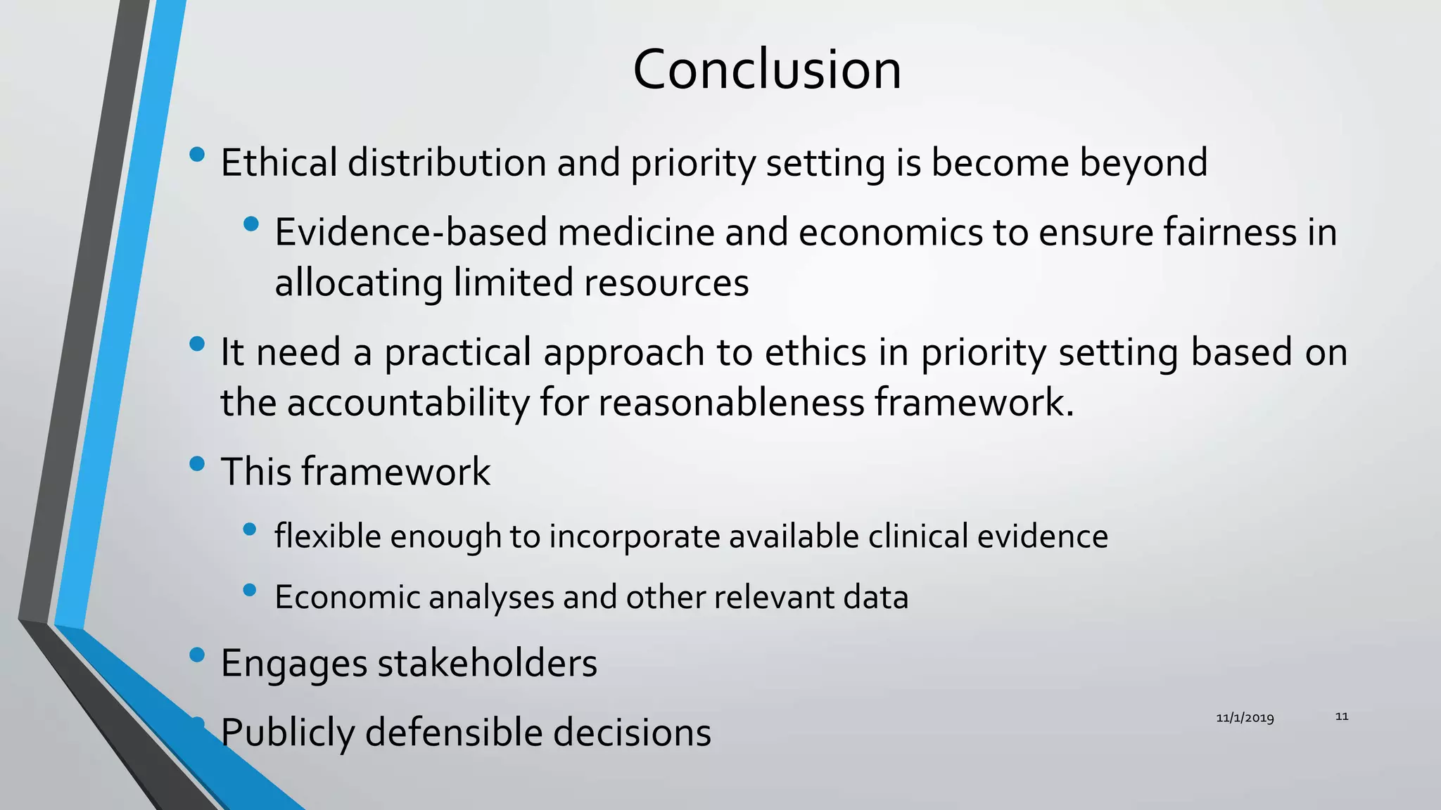 Ethical distribution and priority setting | PPTX