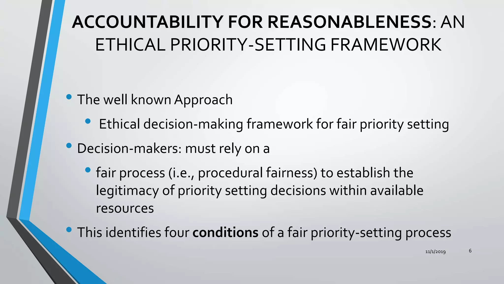 Ethical distribution and priority setting | PPTX