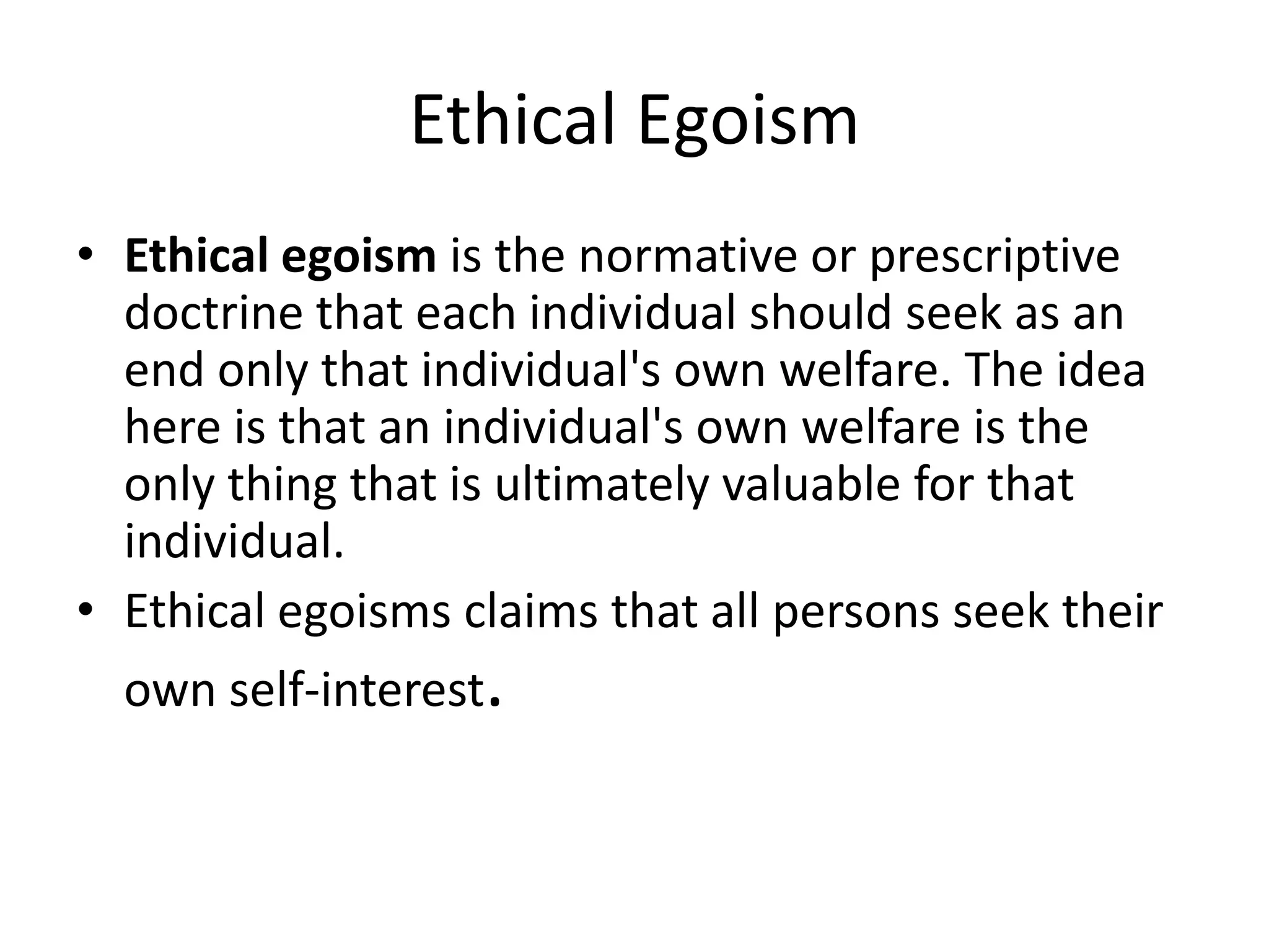 Ethical egoism | PPTX