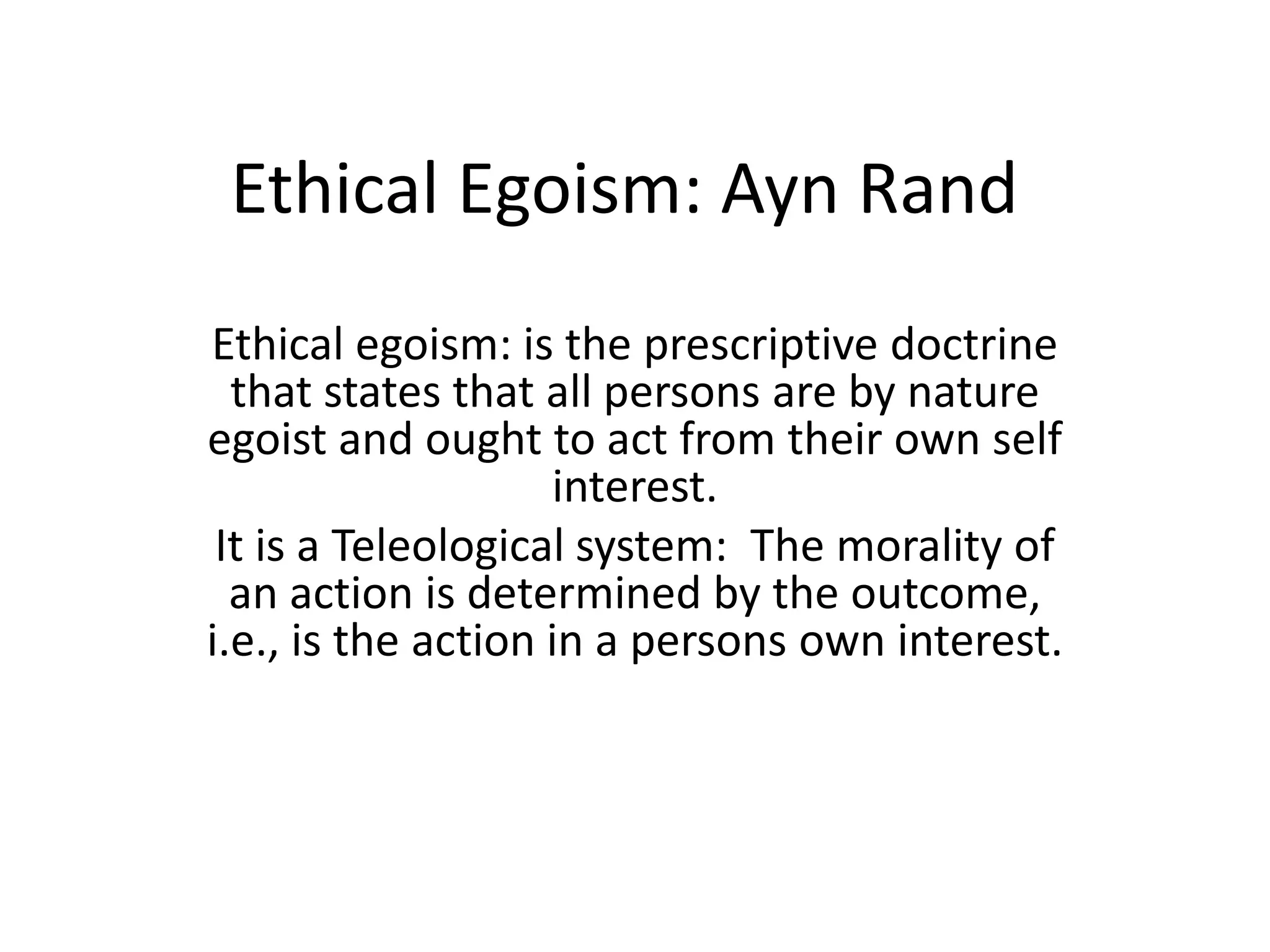 Ethical egoism | PPTX