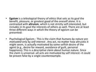 Ethical egoism | PPTX