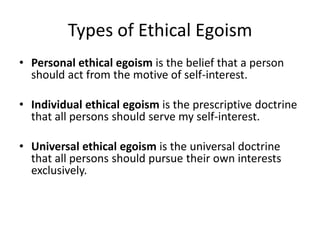 Ethical egoism | PPTX