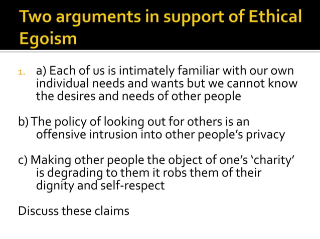 Ethical egoism | PPT
