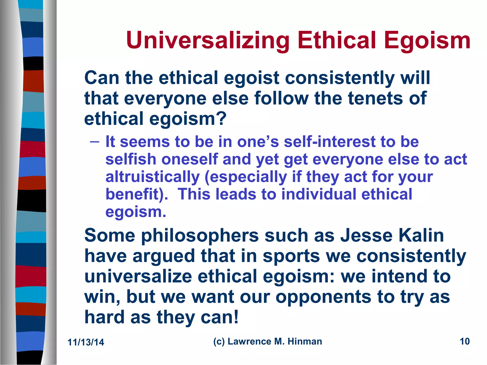 Ethical egoism | PPT
