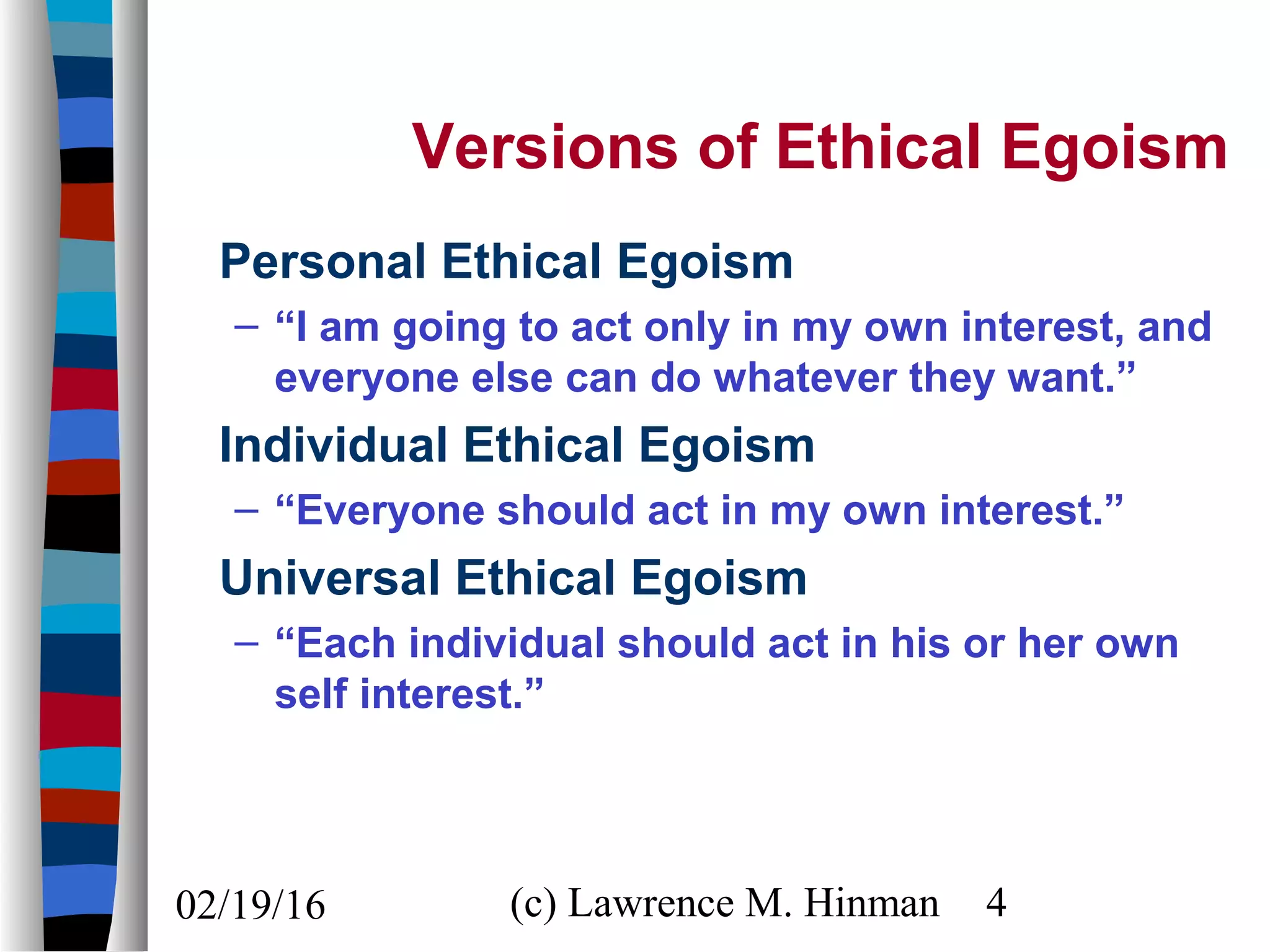 Egoism | PPT