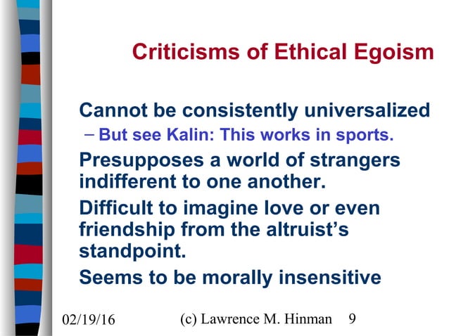 Egoism | PPT