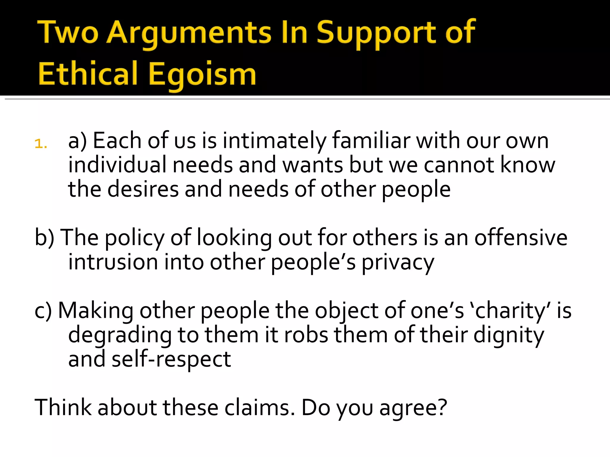 Ethical Egoism | PPT