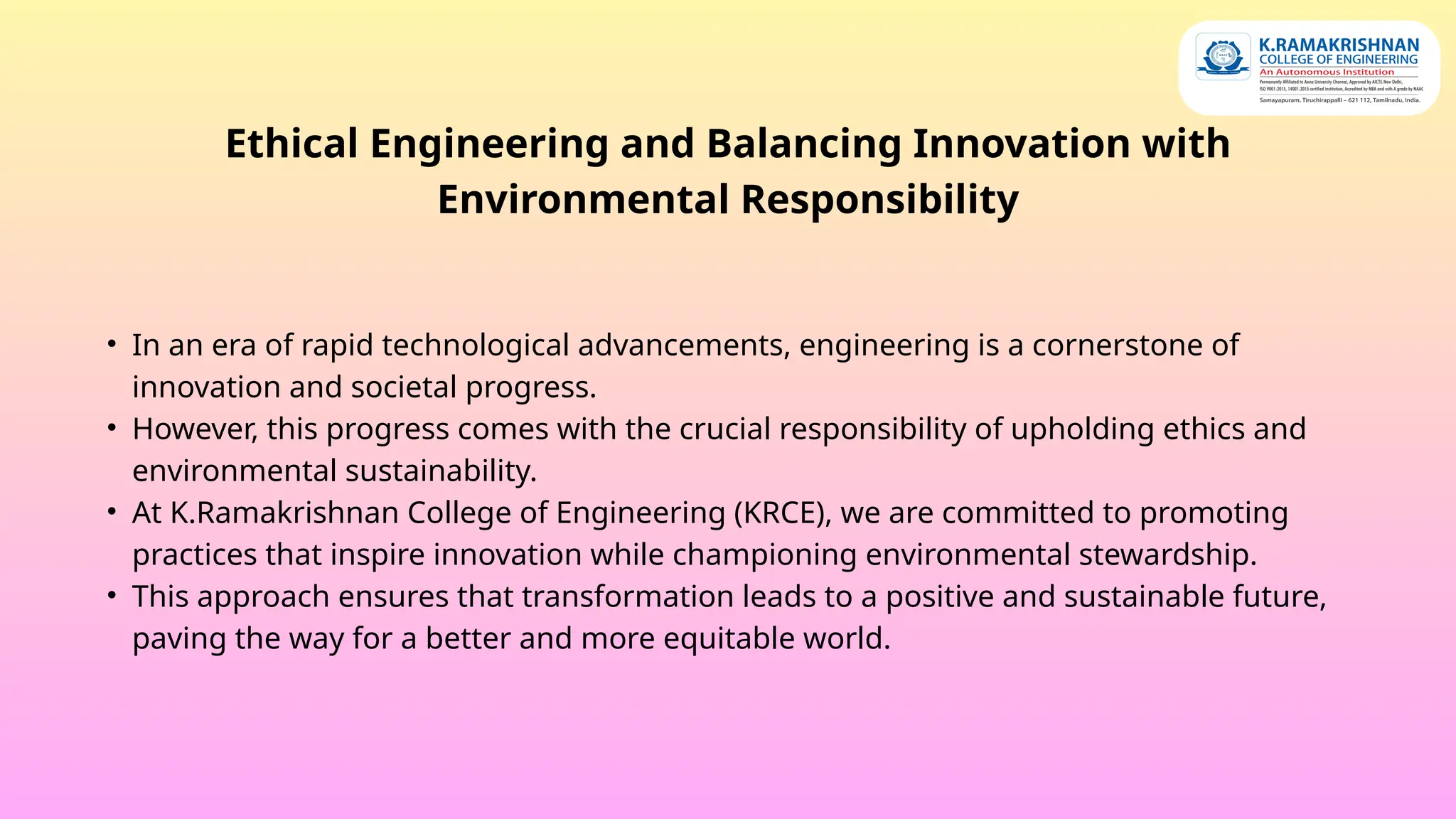 Ethical Engineering :Balancing Innovation and Responsibility | PPT