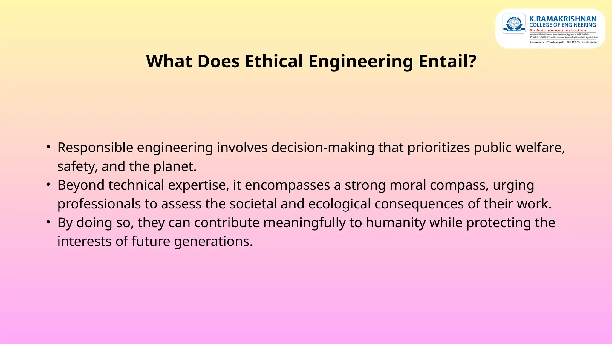 Ethical Engineering :Balancing Innovation and Responsibility | PPT