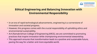 Ethical Engineering :Balancing Innovation and Responsibility | PPT