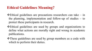 Ethical Guidelines for Academic Publishing.pptx | Publishing Industry ...