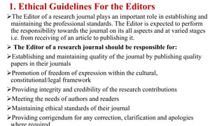 Ethical Guidelines for Academic Publishing.pptx | Publishing Industry ...