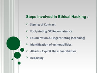 Ethical hacking | PPT