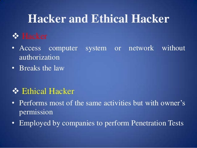 Ethical hacking presentation