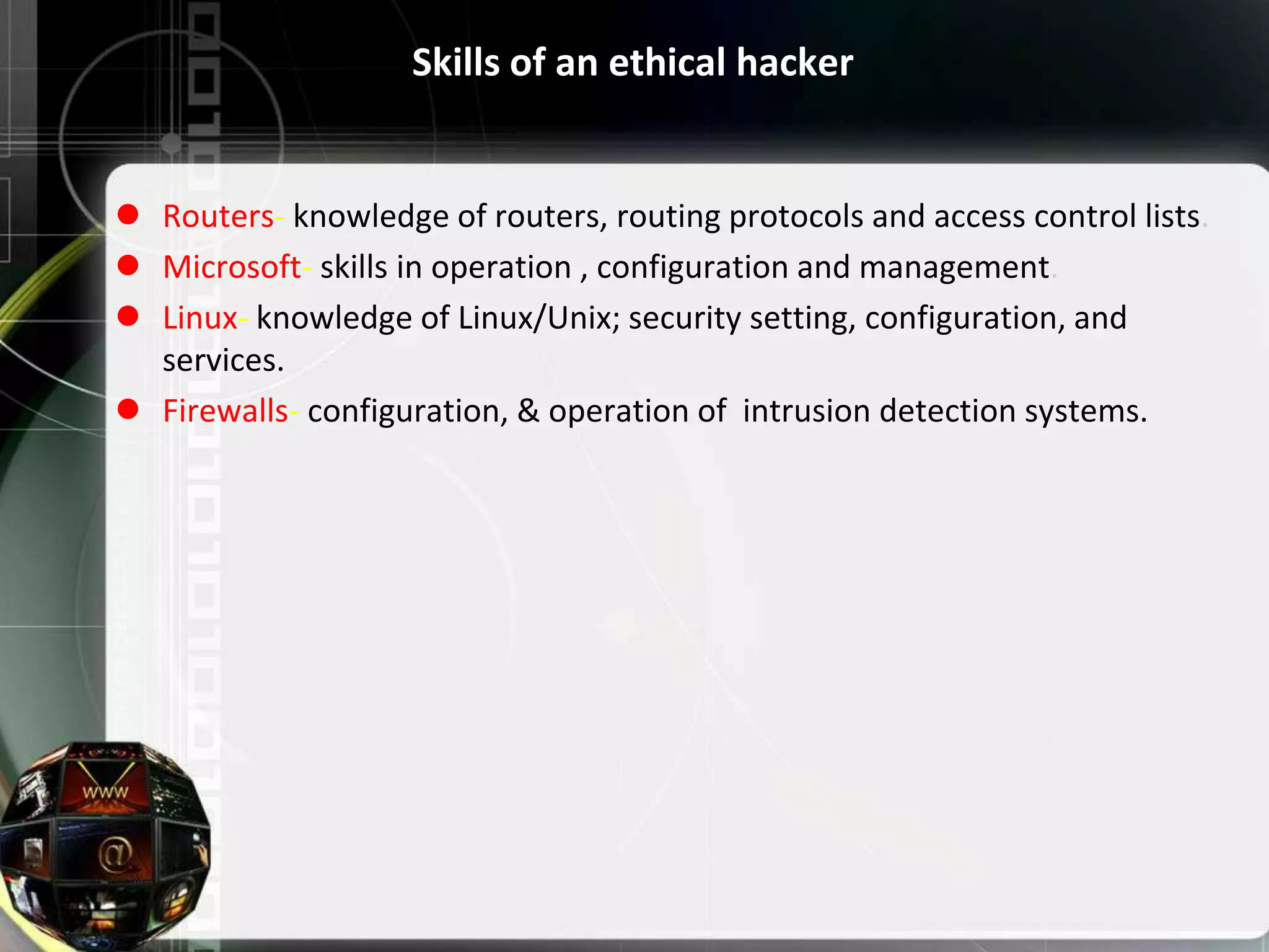 Ethical hacking - Good Aspect of Hacking | PPT