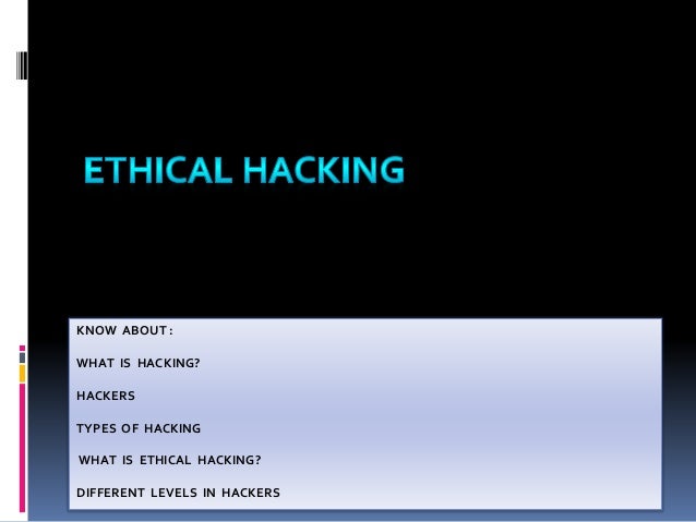 Introduction to Ethical Hacking (Basics)