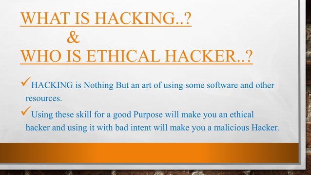 Ethical hacking | PPT