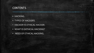Ethical hacking | PPTX