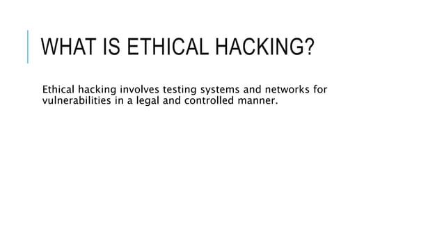 24th century Ethical Hacking process for Education | PPT