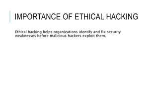 24th century Ethical Hacking process for Education | PPT