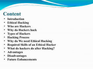 Ethical Hacking Pptx Hacker Presentation Pptx