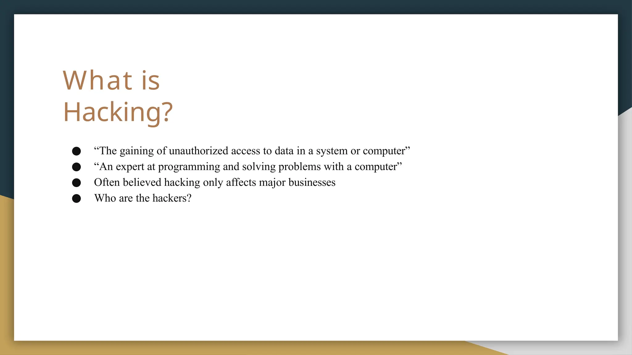 Ethical Hacking Presentation in PPT format | PPTX