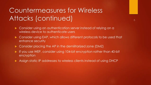 Ethical hacking Chapter 11 - Exploiting Wireless Networks - Eric Vanderburg | PPTX | Computer ...