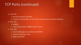 Ethical hacking Chapter 2 - TCP/IP - Eric Vanderburg | PPTX