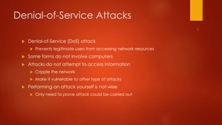 Ethical hacking Chapter 3 - Network and Computer Attacks - Eric Vanderburg | PPTX | Antivirus ...