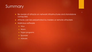 Ethical hacking Chapter 3 - Network and Computer Attacks - Eric ...