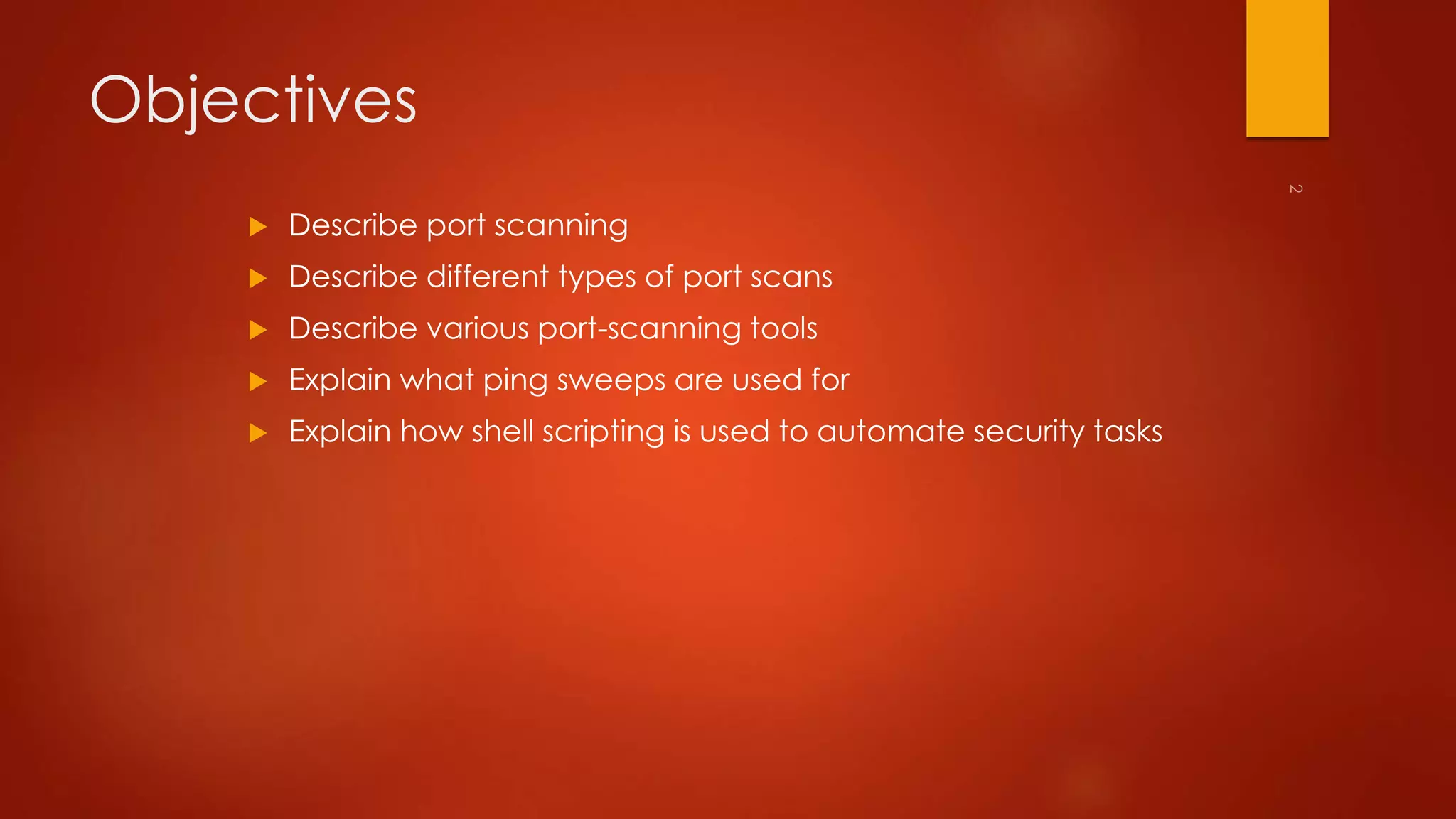 Ethical hacking Chapter 6 - Port Scanning - Eric Vanderburg | PPTX