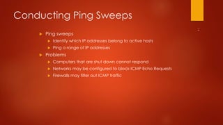 Ethical hacking Chapter 6 - Port Scanning - Eric Vanderburg | PPTX