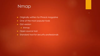 Ethical hacking Chapter 6 - Port Scanning - Eric Vanderburg | PPTX