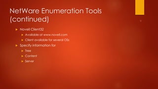 Ethical hacking Chapter 7 - Enumeration - Eric Vanderburg | PPTX