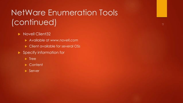 Ethical hacking Chapter 7 - Enumeration - Eric Vanderburg | PPTX | Operating Systems | Computer ...