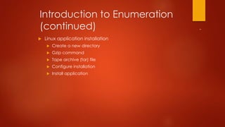 Ethical hacking Chapter 7 - Enumeration - Eric Vanderburg | PPTX