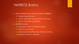 Ethical hacking Chapter 7 - Enumeration - Eric Vanderburg | PPTX