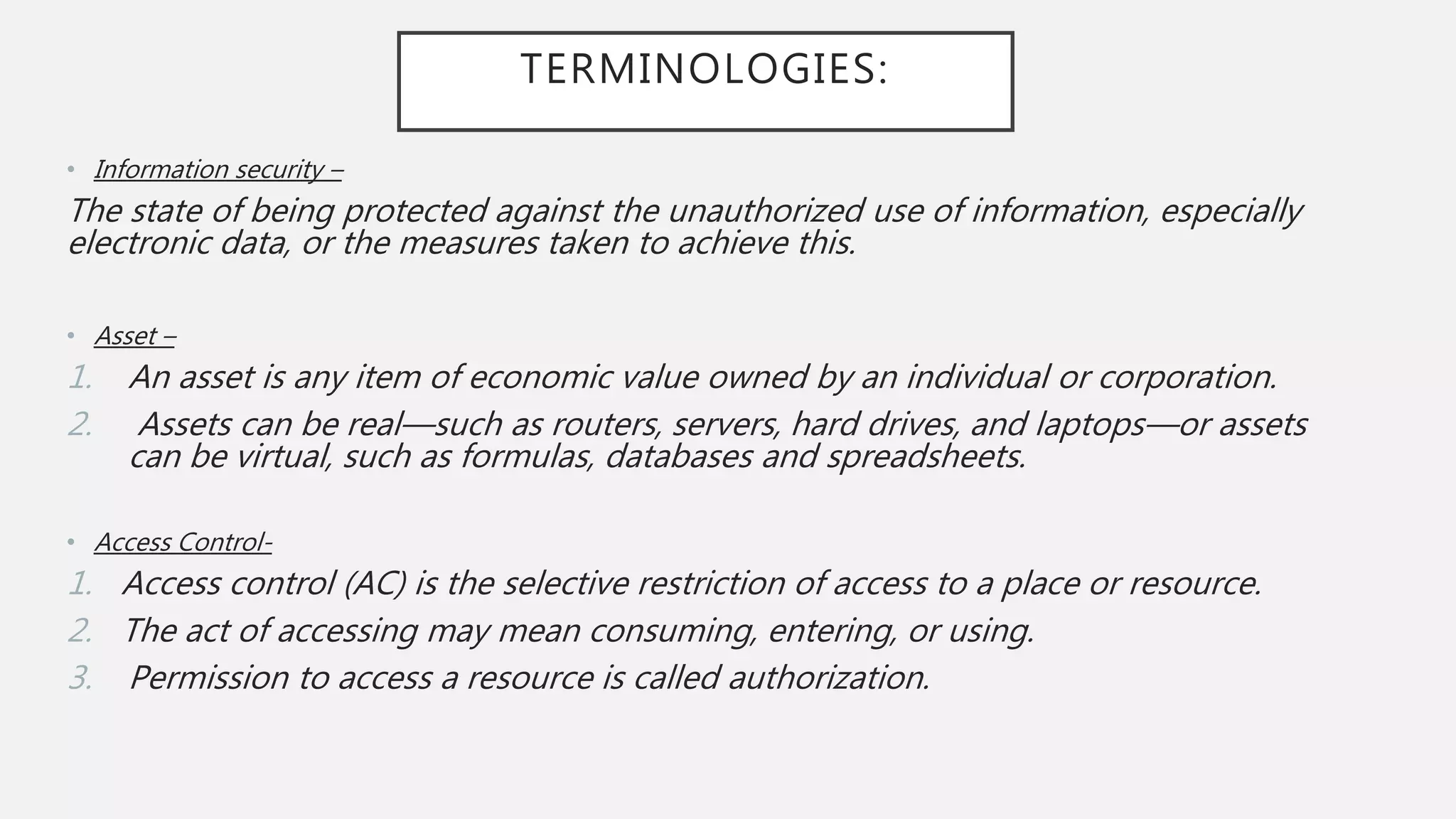 Ethical Hacking Introduction To Information Security Ppt
