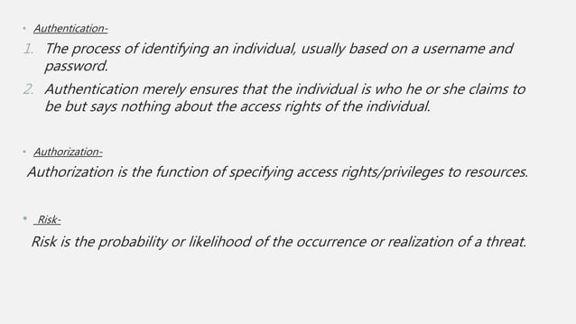 Ethical Hacking Introduction To Information Security Ppt